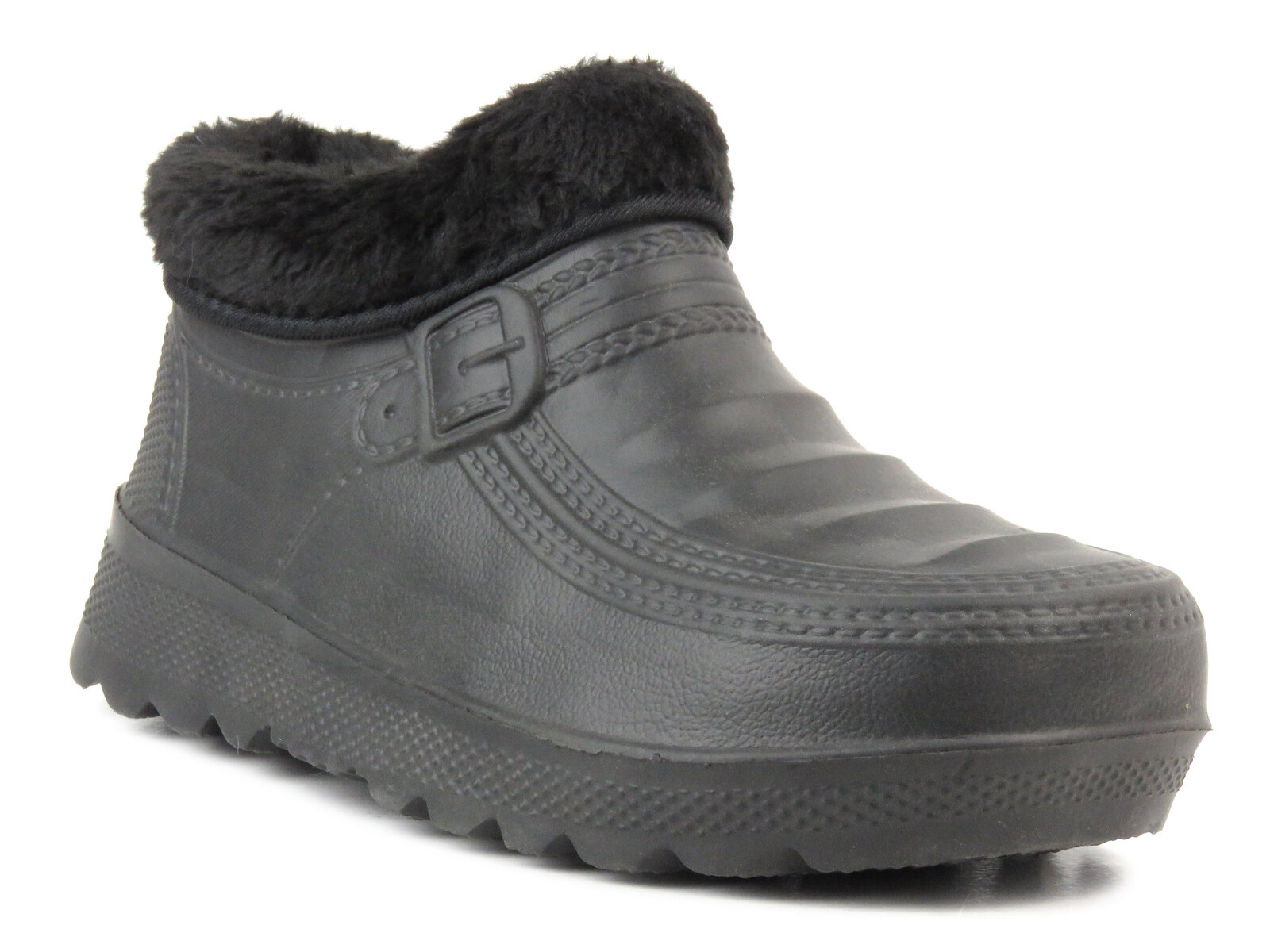 Ciepłe kalosze zimowe, śniegowce dla seniorki - REALPAKS ETGJ-5, czarne ...