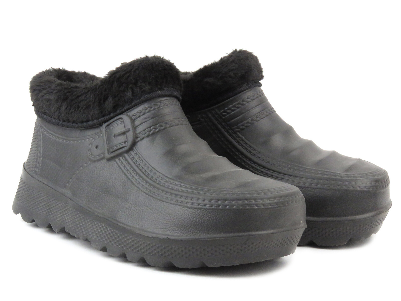 Ciepłe kalosze zimowe, śniegowce dla seniorki - REALPAKS ETGJ-5, czarne ...