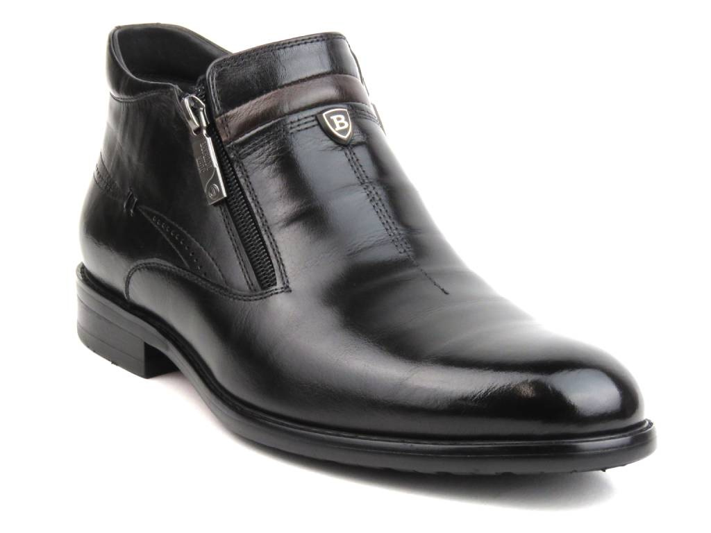 Eleganckie botki męskie na suwak - JOHN DOUBARE YGFR-Z106-306-1, czarne ...