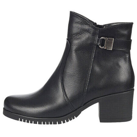 Ocieplane, klasyczne botki damskie - Syrena 632, czarne czarny | Sklep ulubioneobuwie.pl