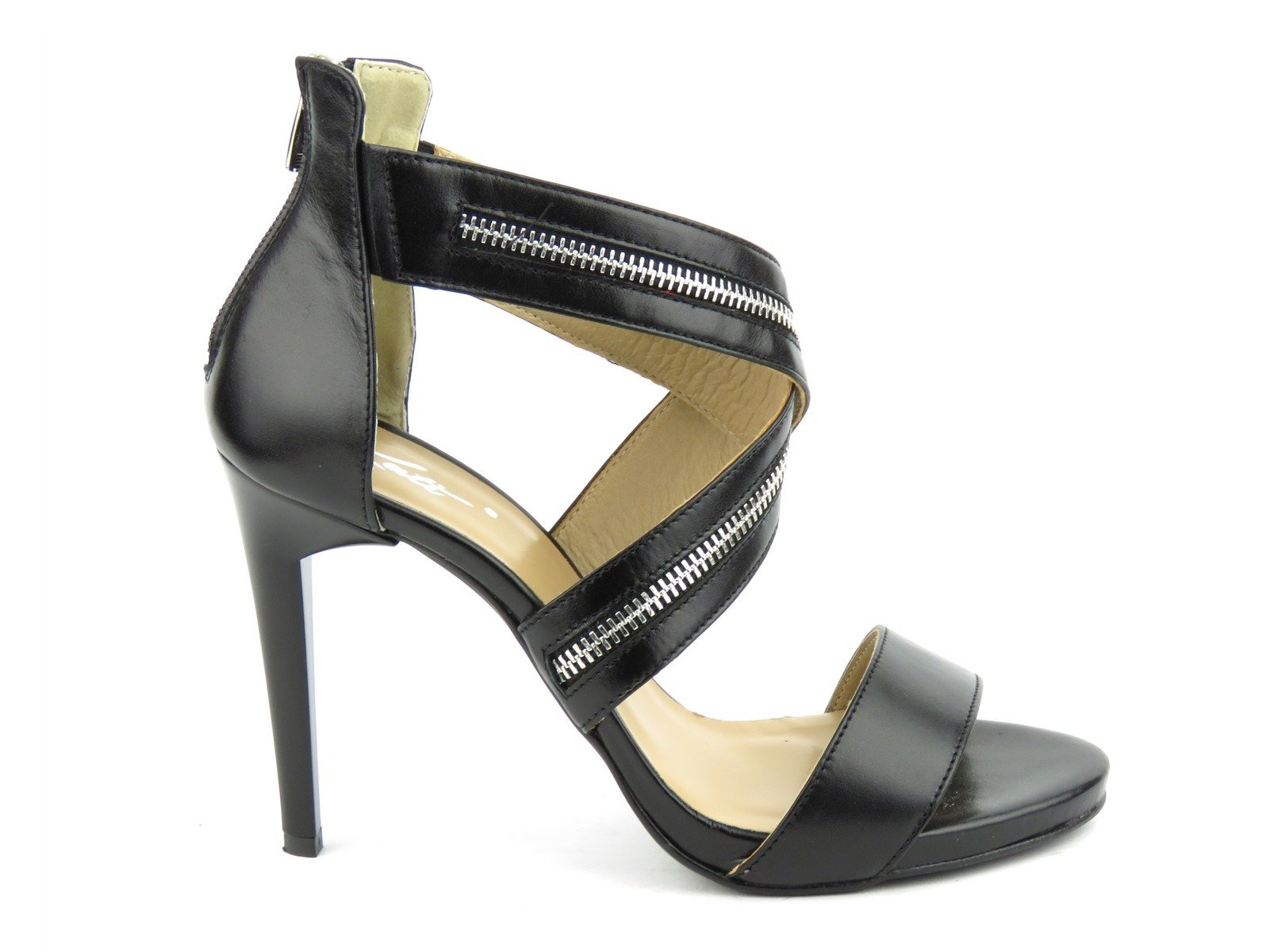 Sandały damskie na szpilce - KATI 3007, czarne | Sklep ulubioneobuwie.pl