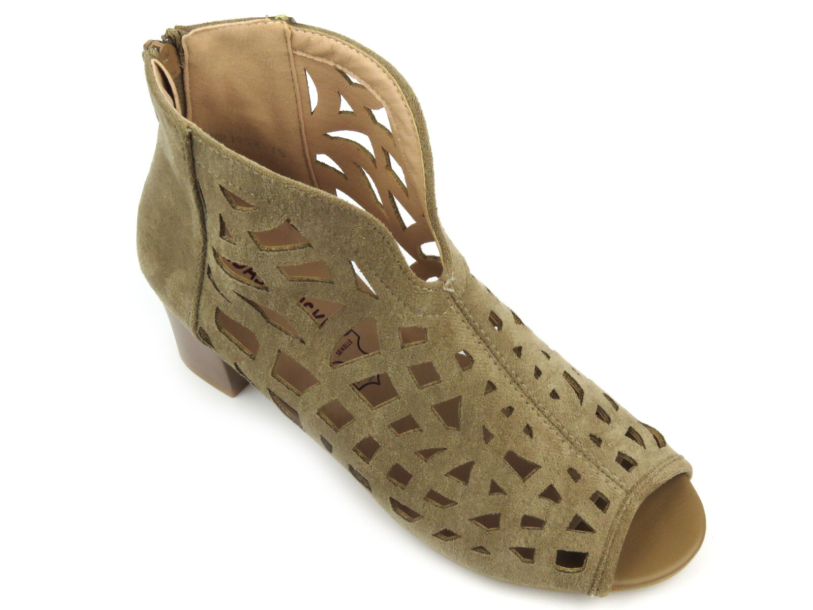 Wiosenne, ażurowe botki damskie na obcasie - M.Daszyńsk MR1954-15 ...