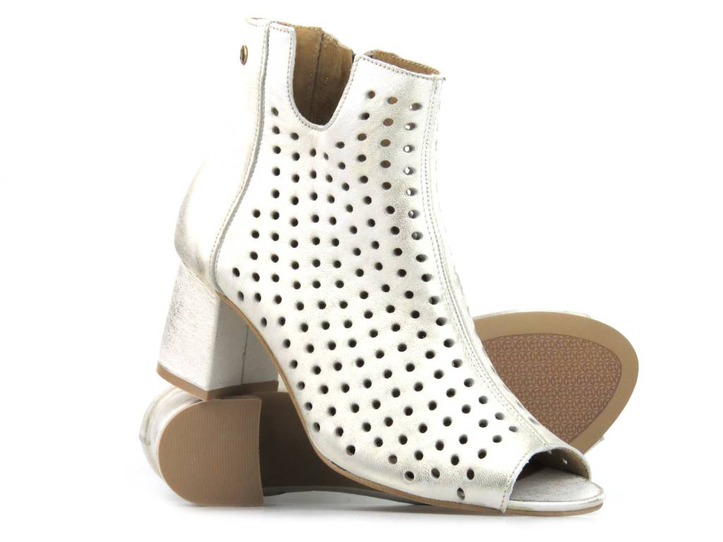 Wiosenne botki damskie na obcasie - MACIEJKA 05420-04, beżowe beżowy ...